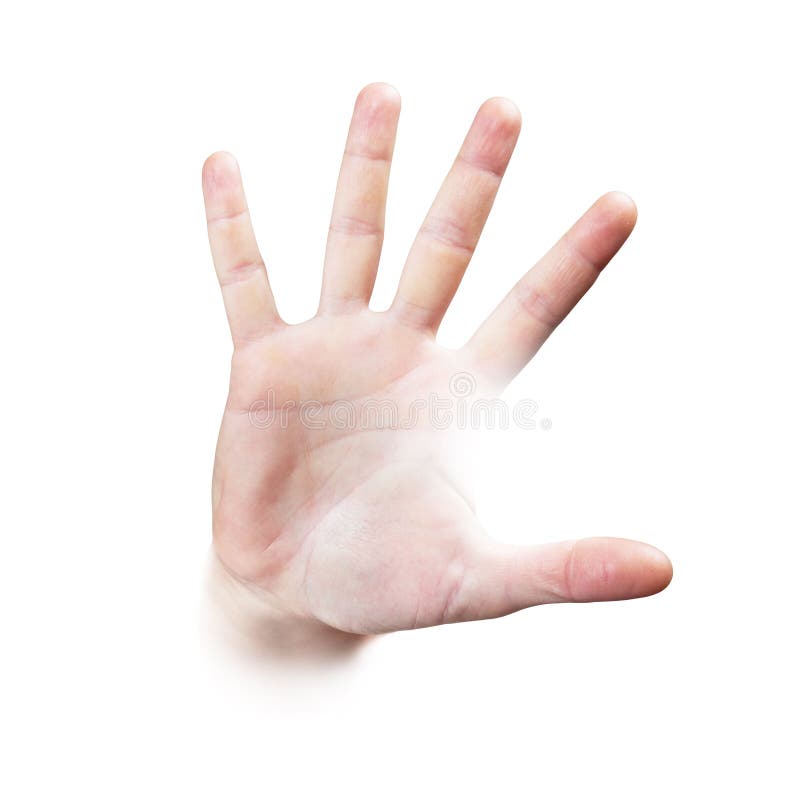 Hand Expressing, Series from One To Five Stock Image - Image of showing ...