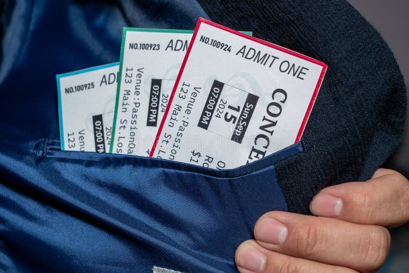 A Hand Extracts Three Concert Tickets from a Pocket, a Common Tactic ...