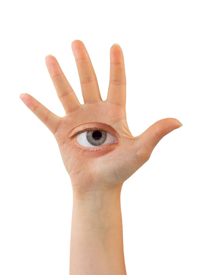 Eye On Hand - Vision And Identity Concept Stock Image - Image of ...