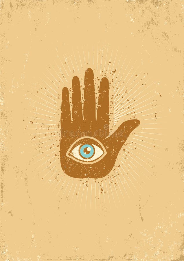 Hand and eye stock vector. Illustration of culture, human - 42669236