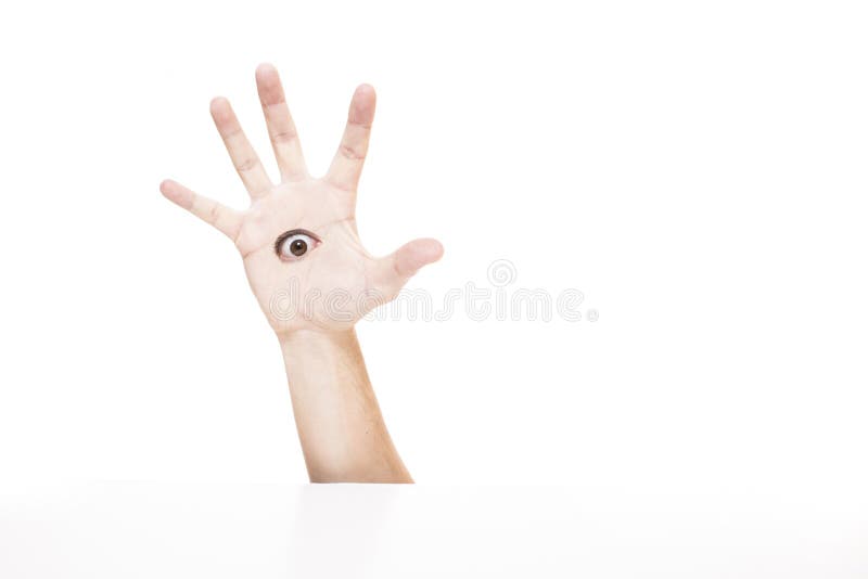 Hand and eye stock image. Image of damned, wrist, hand - 45658671
