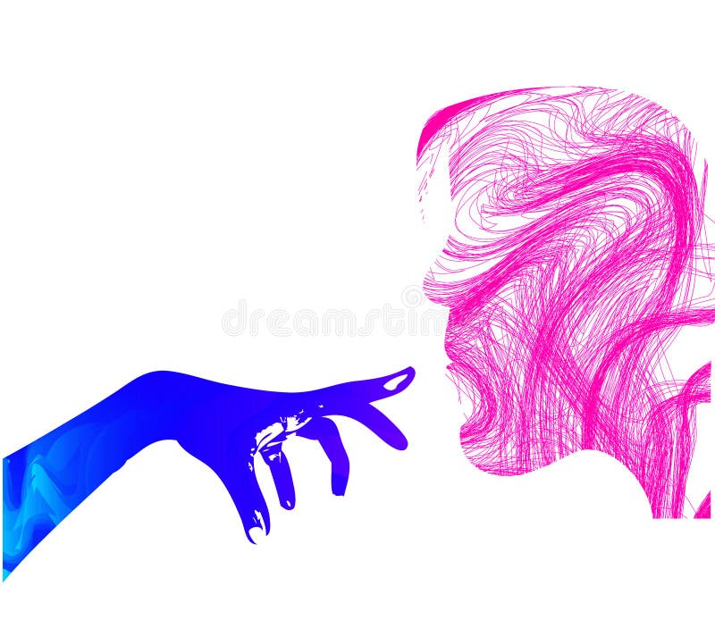 Hand and face stock illustration. Illustration of care - 12623039