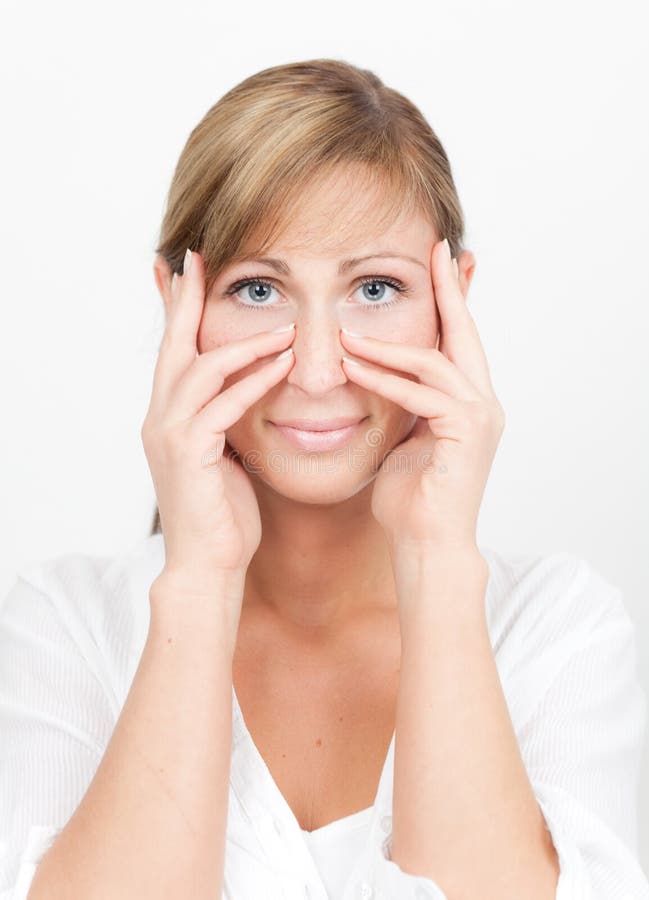 Hand face beauty stock image. Image of happy, healthcare - 13078019