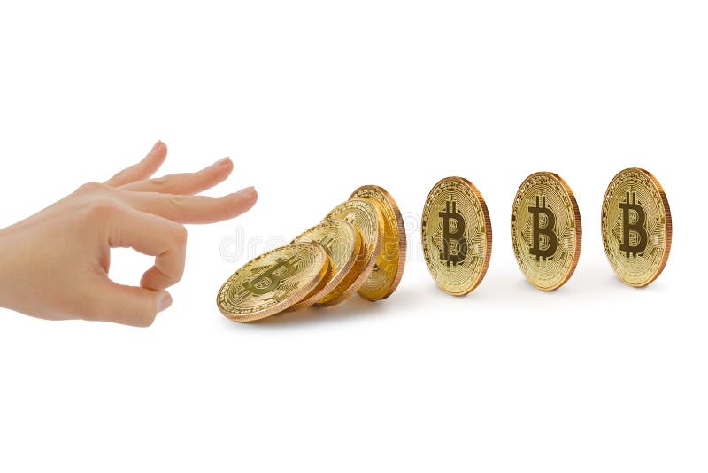 Hand with Falling Building Blocks Stock Photo - Image of effect ...