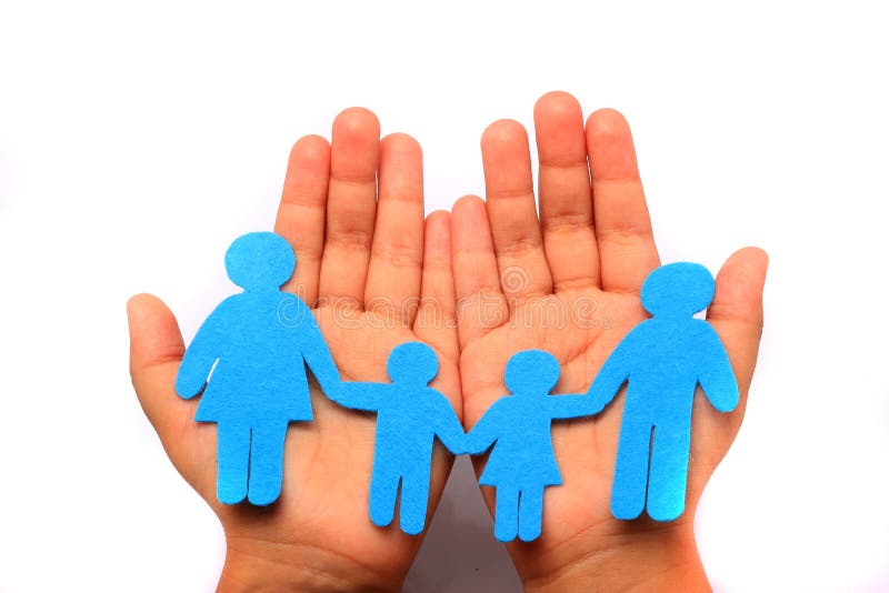 Hand with family stock photo. Image of hands, advertising - 41558260