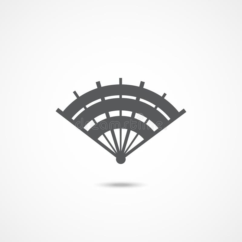 Hand fan icon stock vector. Illustration of festival - 137562496