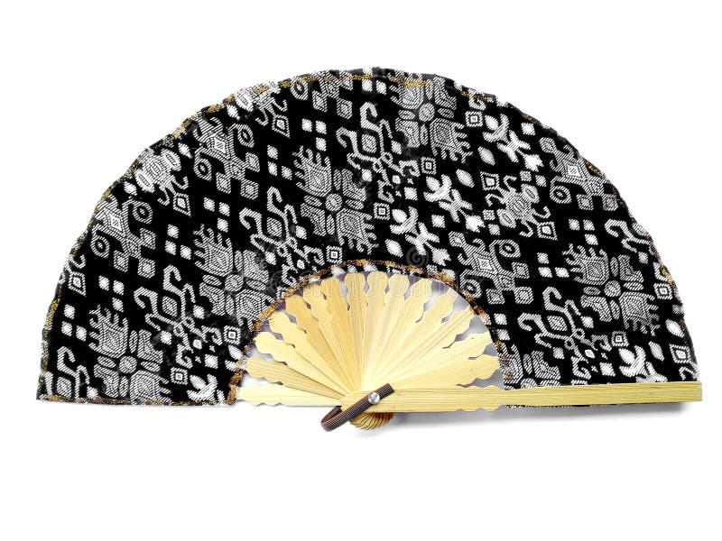 Hand Fan Batik Made of Bamboo and Batik Fabric Stock Photo - Image of ...