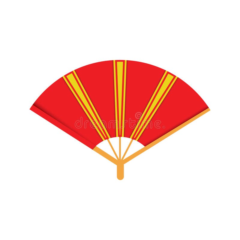 Hand Fan. Vector Illustration Decorative Design Stock Illustration ...