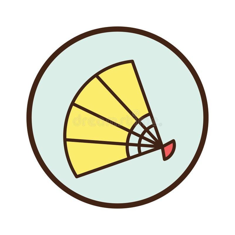 Hand Fan. Vector Illustration Decorative Design Stock Vector ...