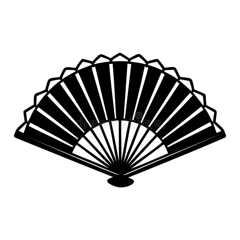 Hand Fan Vector Illustration Stock Vector - Illustration of flat ...