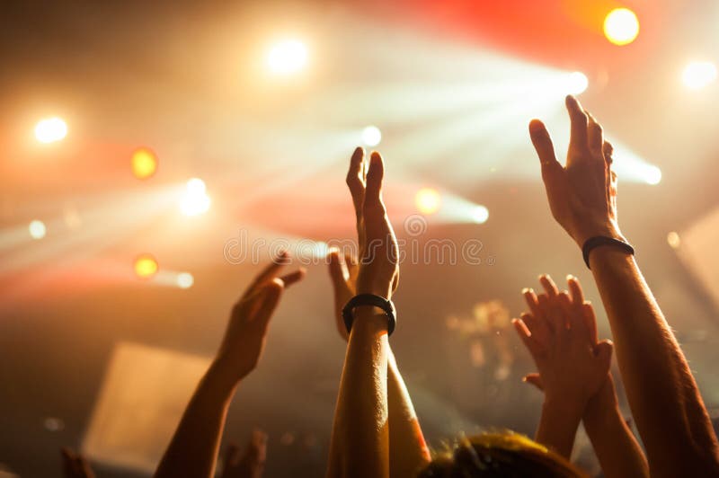 Hand fans stock photo. Image of nightclub, arms, group - 67844996