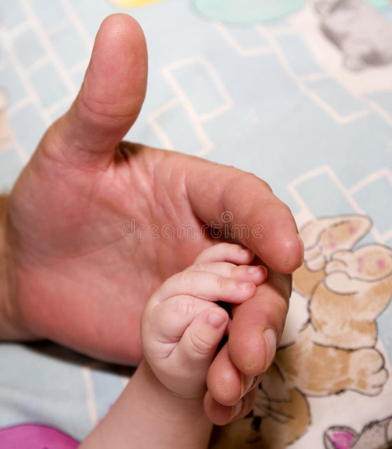 Hand of father and baby stock image. Image of enjoyment - 10450383