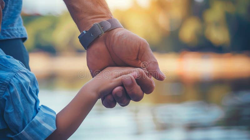 Hand in Hand, Father and Son Stock Photo - Image of care, park: 308673868