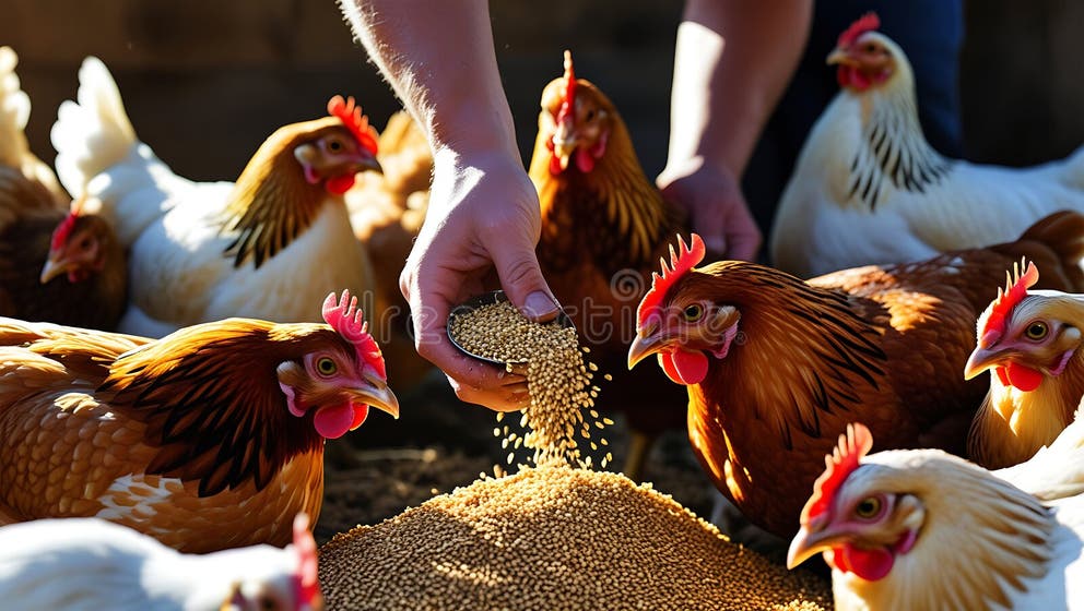 Hand Feeding Chickens Stock Illustrations – 95 Hand Feeding Chickens ...
