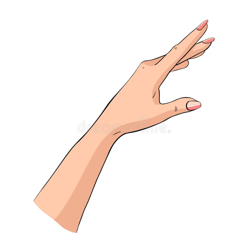 The is Hand Female Girl Vector Illustration Stock Vector - Illustration ...