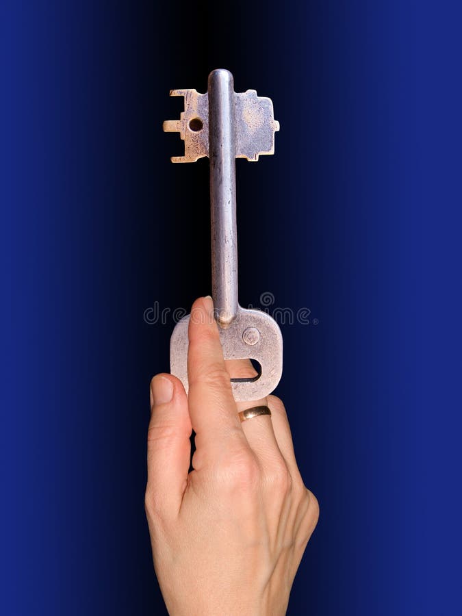 Hand Female with a Key from the Lock Stock Photo - Image of fingers ...