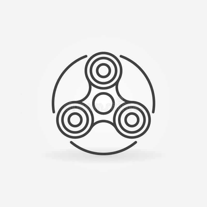 Hand fidget spinner icon stock vector. Illustration of icon - 98727621