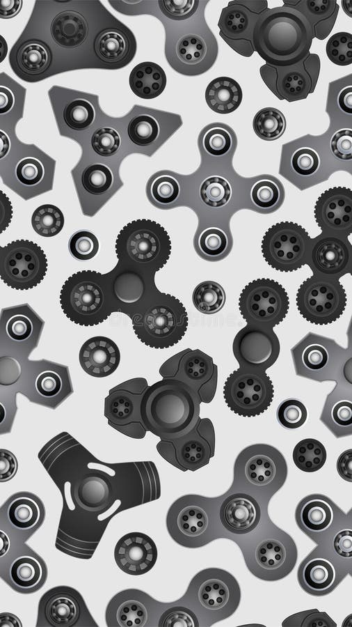 Hand Fidget Spinner Toy Seamless Pattern Stock Illustration ...