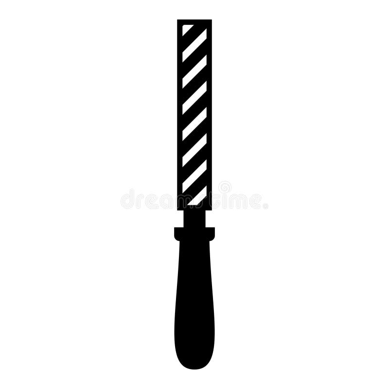 Hand File Tool Rasp Instrument Icon Black Color Vector Illustration ...