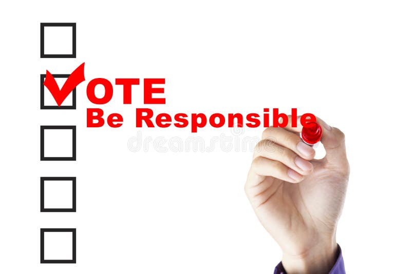 Hand fill a voting form stock illustration. Illustration of citizen ...