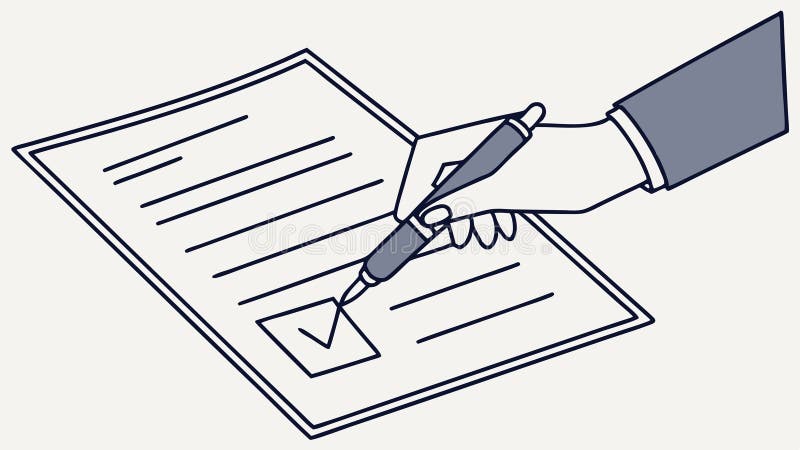 Hand Filling Out a Form, Data Entry, Survey, Vector Design Generative ...