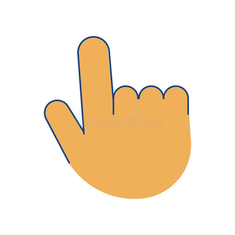 Hand with Finger Cursor Icon Stock Vector - Illustration of finger ...