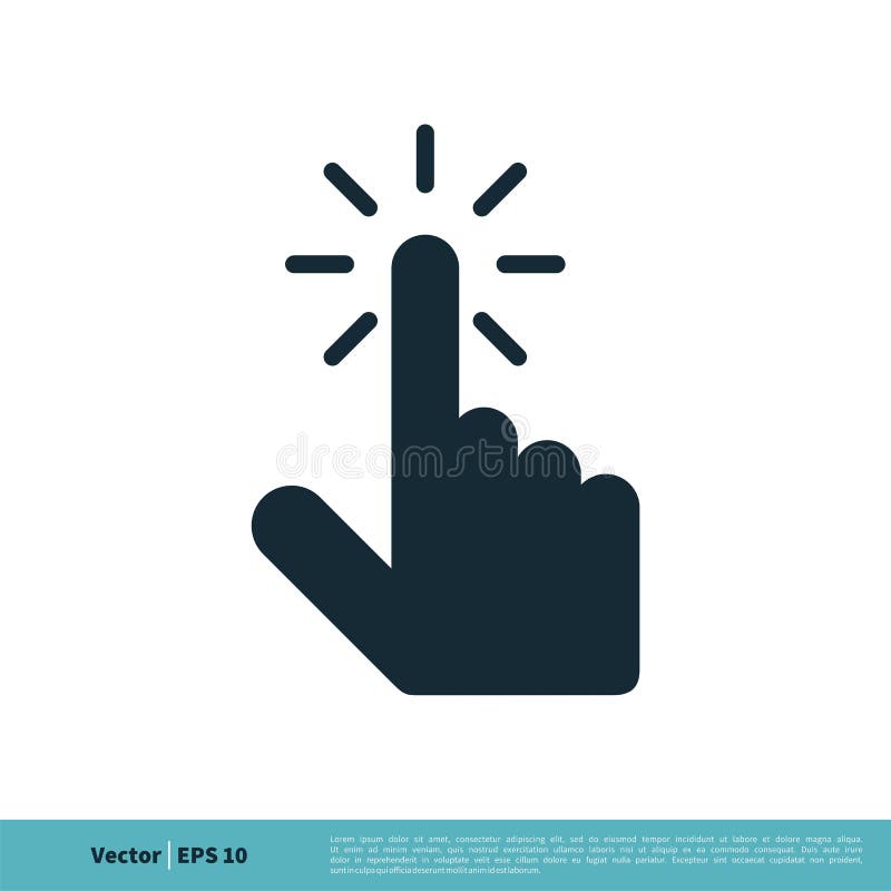 Hand / Finger Pointer Icon Vector Logo Template Illustration Design ...