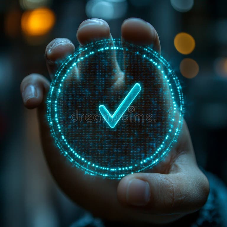 Hand with Finger Pointing at Checklist Document in Digital Environment ...