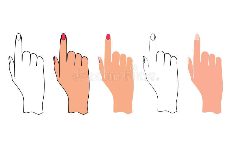 Hand finger pointing stock vector. Illustration of cancel - 123697877