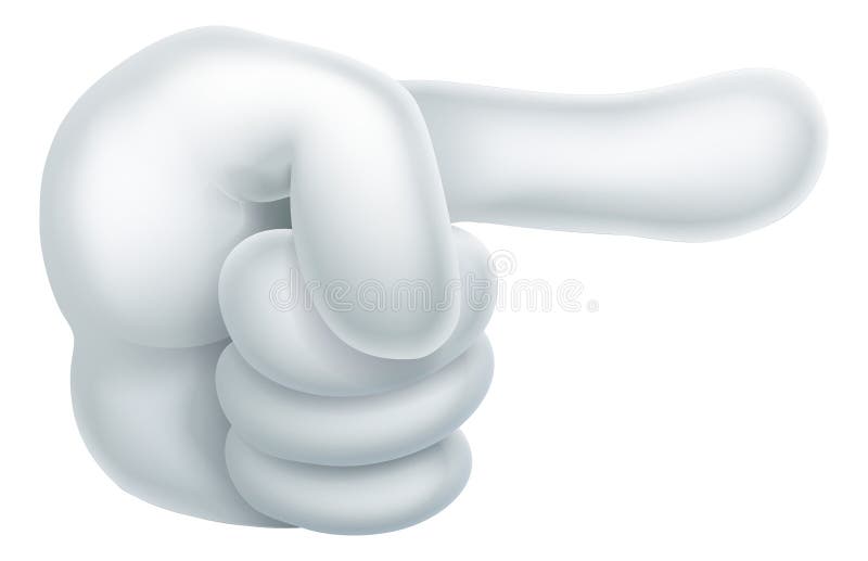 Hand Finger Pointing Side Profile Arrow Icon Stock Vector ...