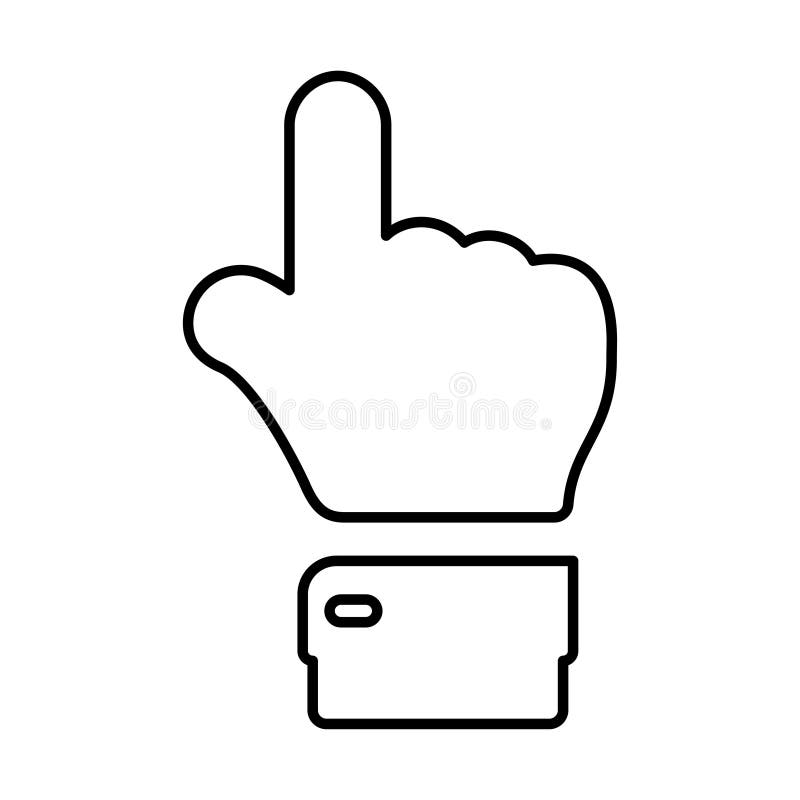 Hand Finger Pointing Up Icon Stock Vector - Illustration of attention ...