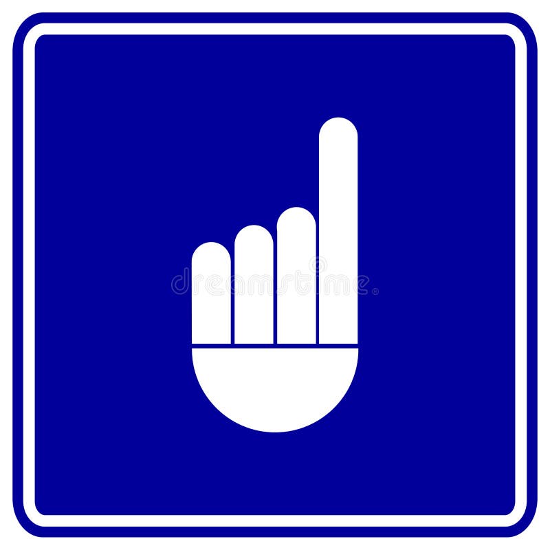 Hand with Finger Pointing Up Vector Sign Stock Vector - Illustration of ...