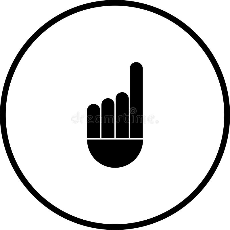 Hand with Finger Pointing Up Vector Symbol Stock Vector - Illustration ...