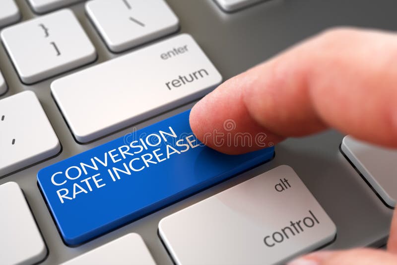 Hand Finger Press Accounting Services Key. 3D. Stock Photo - Image of ...