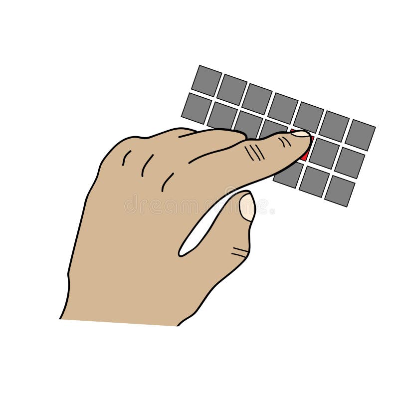 Typing on keyboard stock illustration. Illustration of hand - 131993551