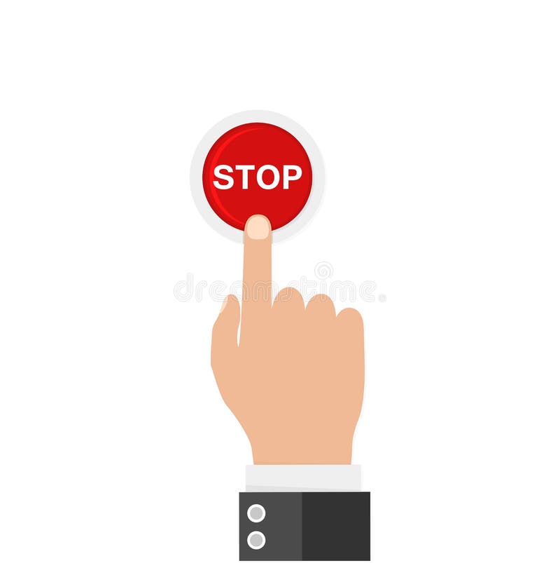 Finger Pressing Red Button Stock Illustrations – 608 Finger Pressing ...