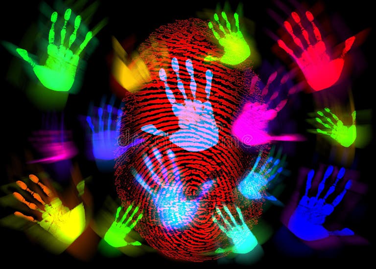 Colorful Fingerprinting Stock Illustrations – 47 Colorful ...