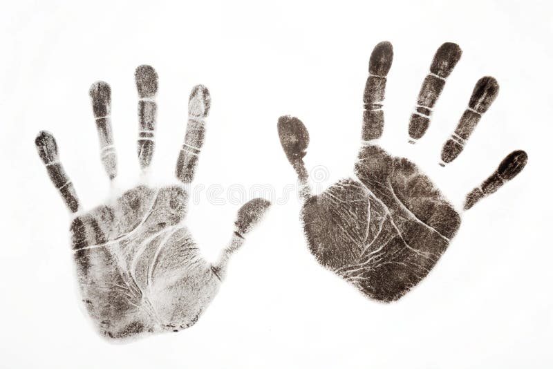 Hand and Finger Prints for Identification Stock Illustration ...