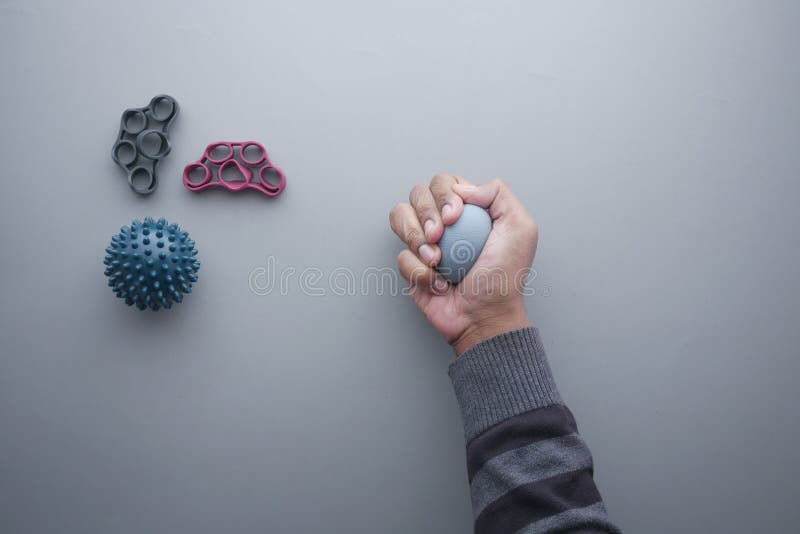 Hand and Finger Strengthening Exercises Stock Image - Image of wellness ...