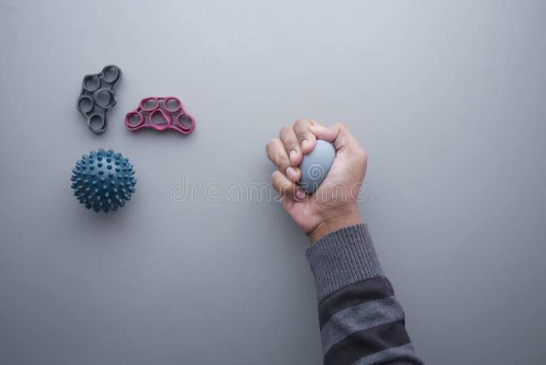 Hand and Finger Strengthening Exercises Stock Image - Image of wellness ...