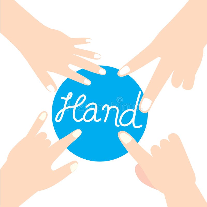 Hand and Finger Team Vector Stock Vector - Illustration of vector, team ...