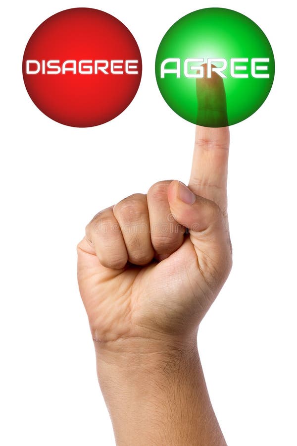 Hand Finger Touching Agree Button Futuristic Stock Photos - Free ...