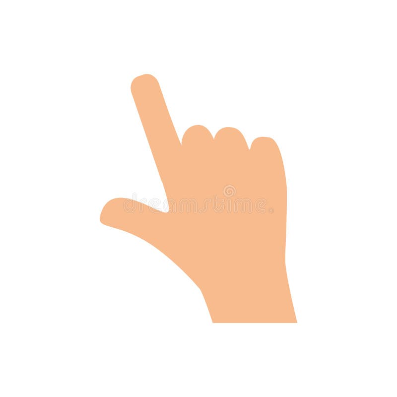 Hand with Finger Touching Something Stock Illustration - Illustration ...