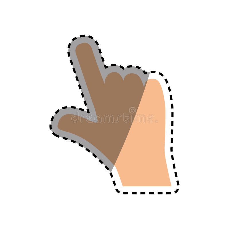 Hand with Finger Touching Something Stock Illustration - Illustration ...