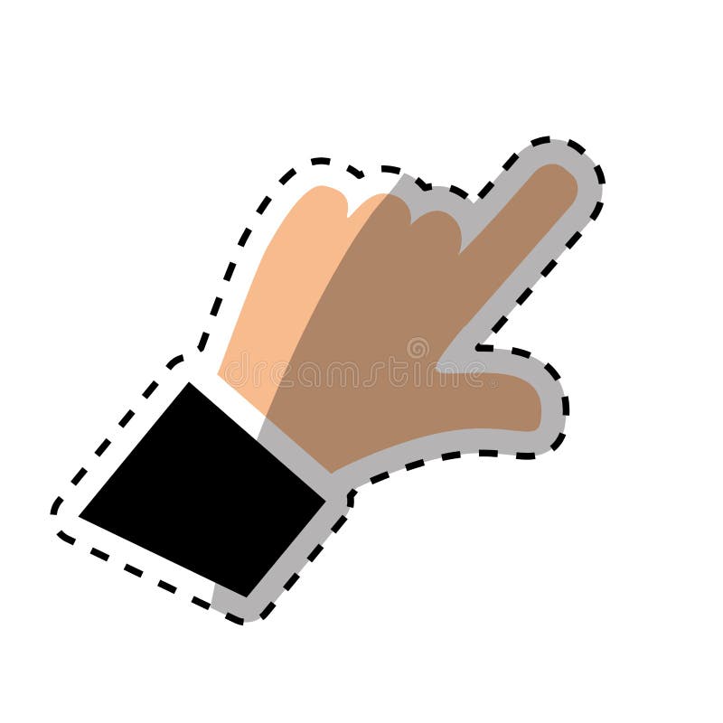 Hand with Finger Touching Something Stock Illustration - Illustration ...