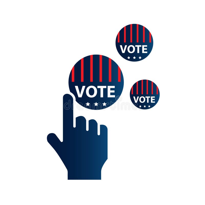 A Hand with Finger on Vote Illustration.. Vector Illustration ...