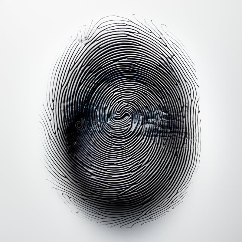 Hand Fingerprints on a White Background - AI Generated Image Stock ...