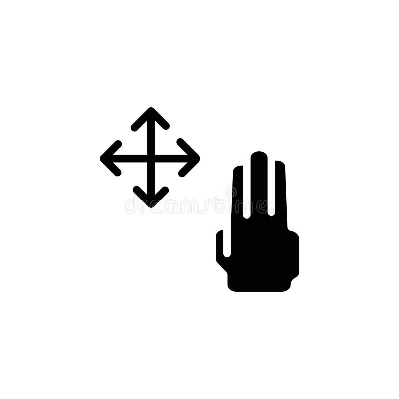 Hand, Fingers, Gesture, Swipe, Rotate Icon Web Design in Vector Stock ...