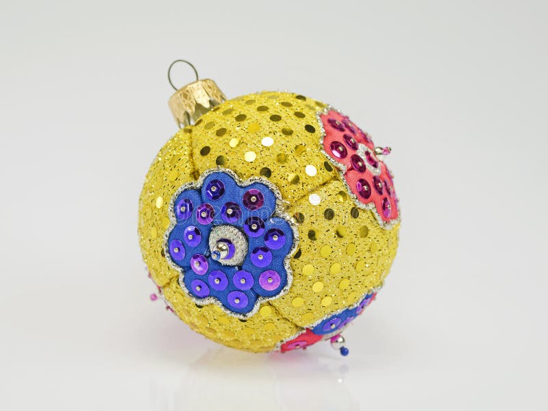 Hand-finished Christmas Ball of Many Colors Stock Photo - Image of ...