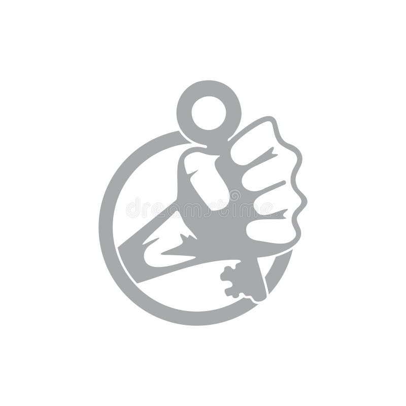 Hand Fist Key To Success Circle Symbol Logo Vector Stock Vector ...